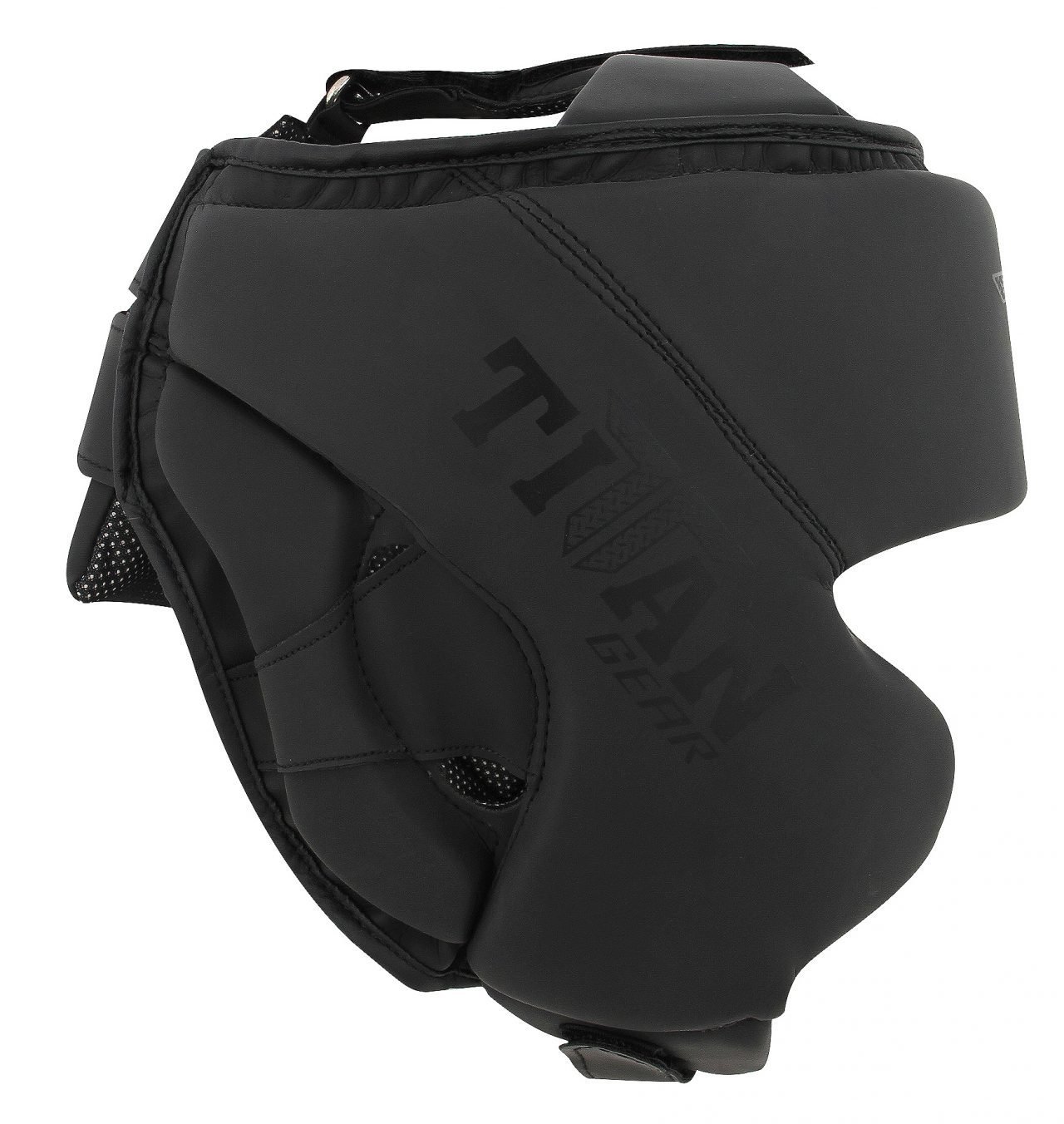 TITAN T4 MATTE BLACK HEADGEAR WITH STRAP » Titan-Gear